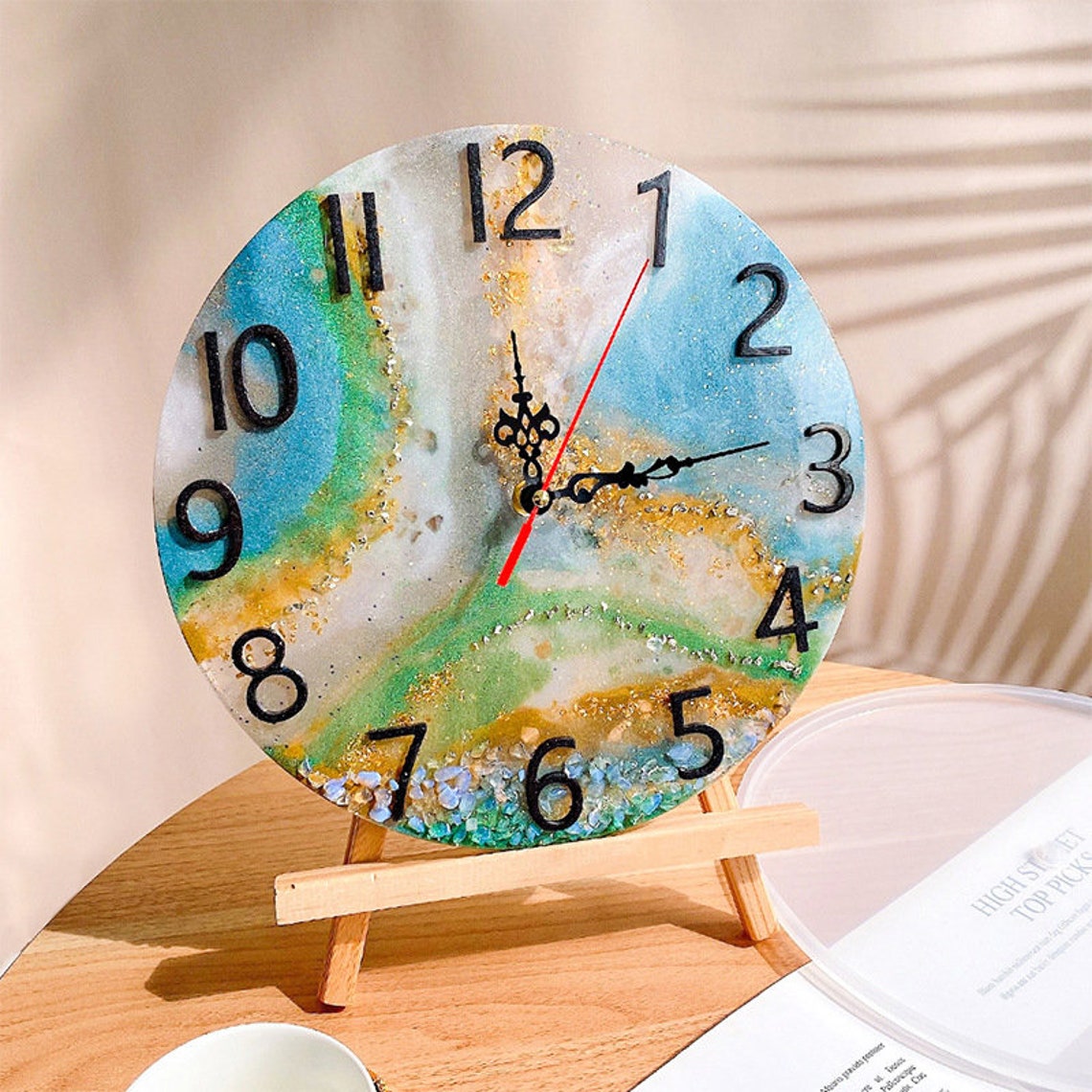 Large Wall Clock Molds, Clock Hardware ,epoxy Resin Wall Clock Silicone ...