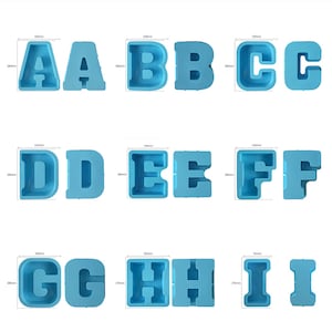 Jumbo 4'' & 7'' Inch Alphabet Mold ,large Letters Silicone Mold, Large ...