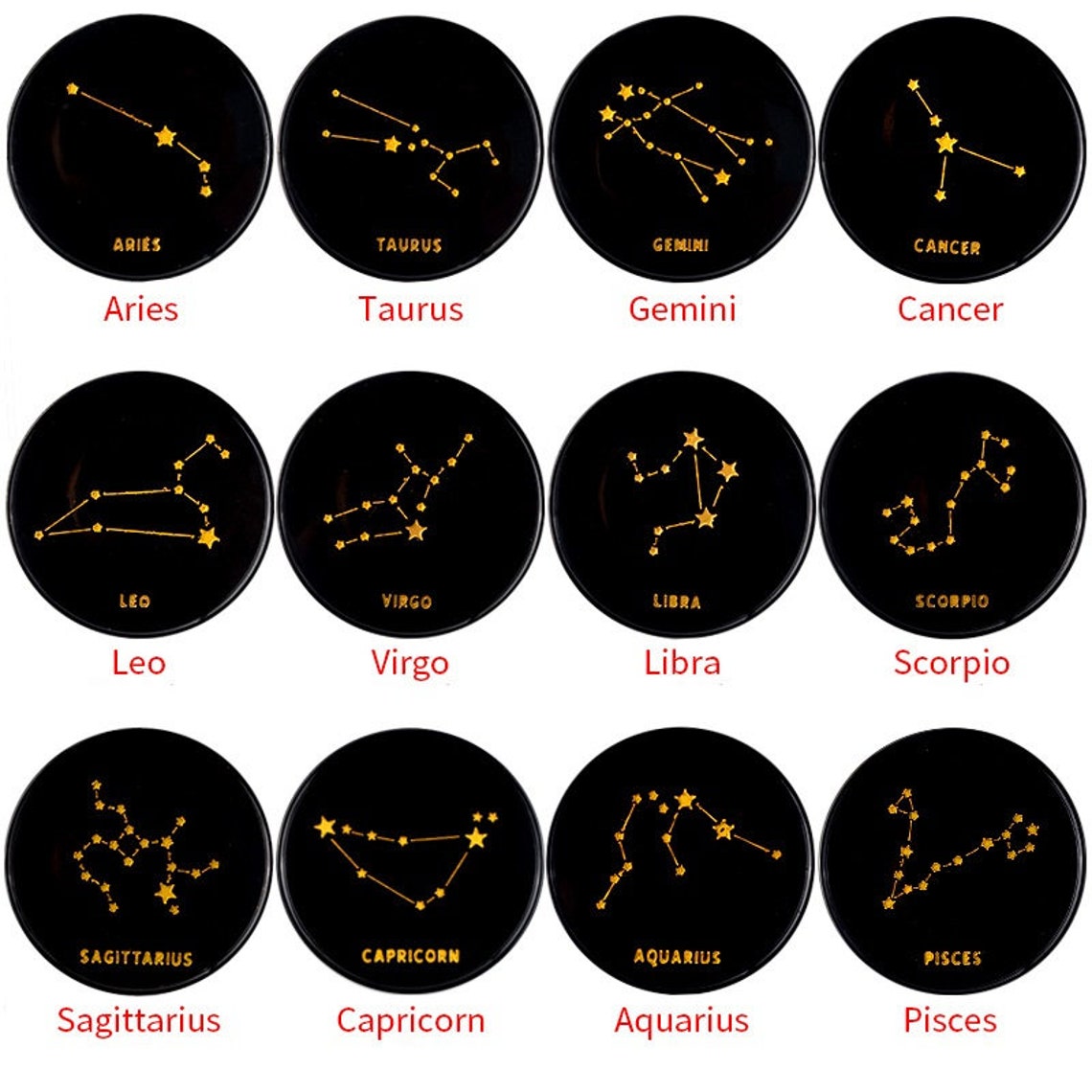 12 Constellations Round Jesmonite Terrazzo Coaster Molds | Etsy