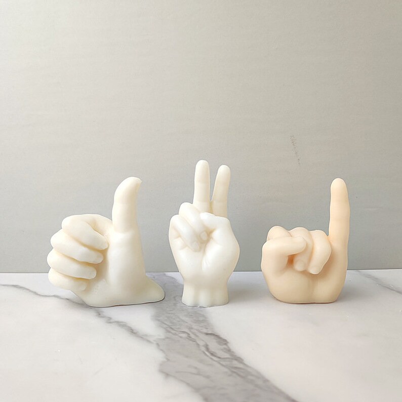 Kinds of Finger Gesture Candle Scented Mold Silicone Fist | Etsy