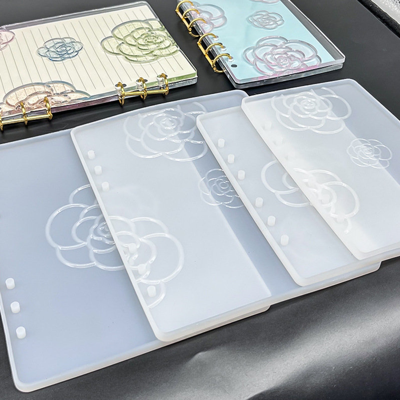 Camellia Flower A5 A6 Notebook Cover Resin Mold Book Cover Mold ...