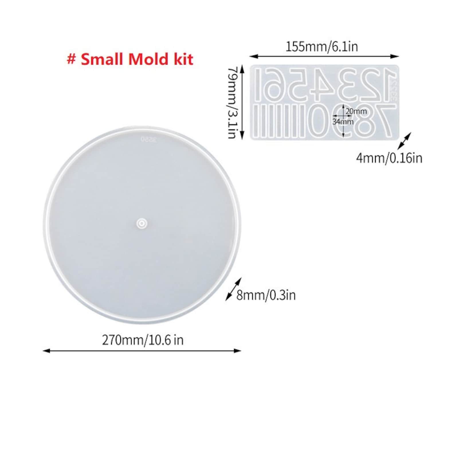 Large Wall Clock Molds, Clock Hardware ,epoxy Resin Wall Clock Silicone ...