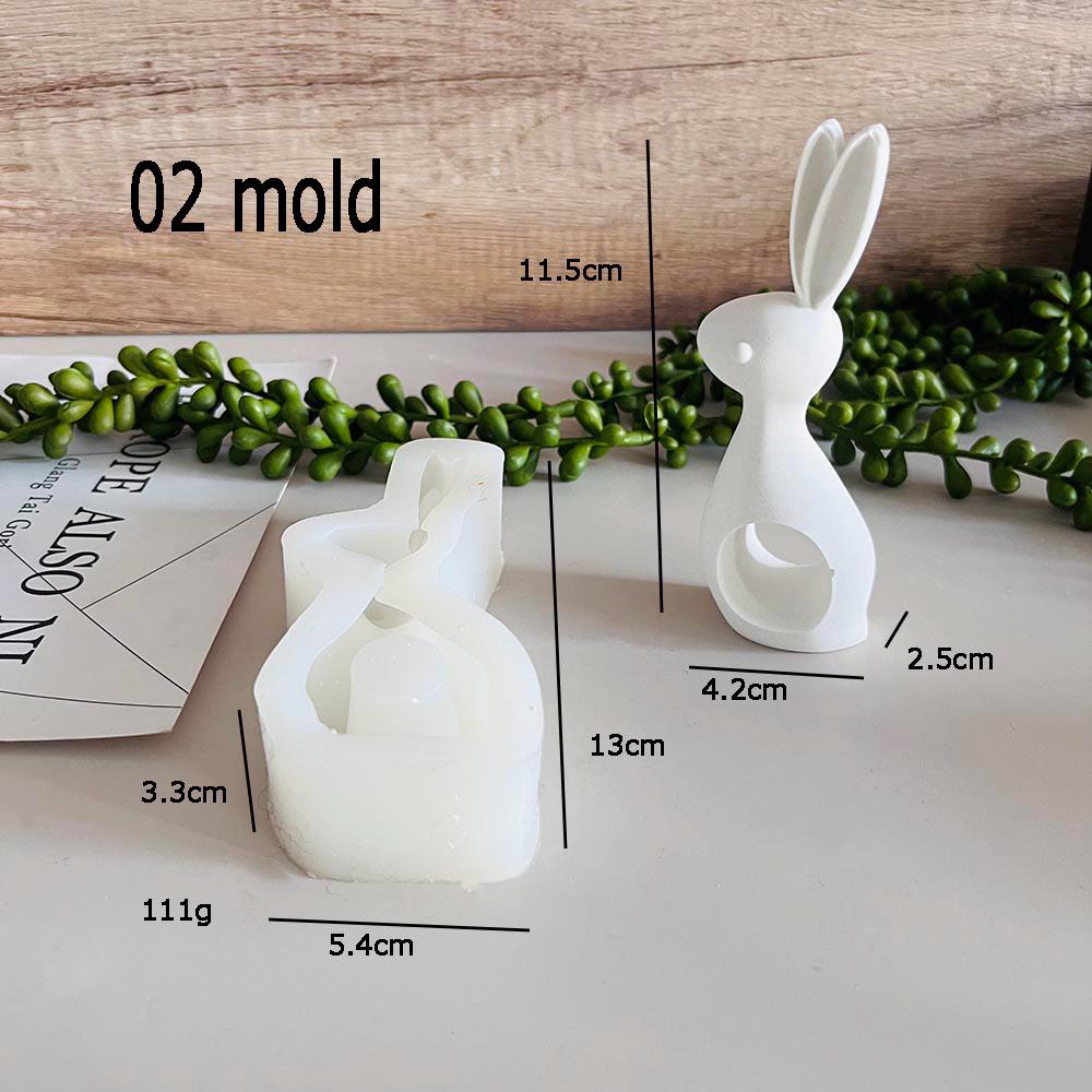 Silicone Mold for A Pair of Rabbits Mold Easter Rabbit Mold Concrete ...