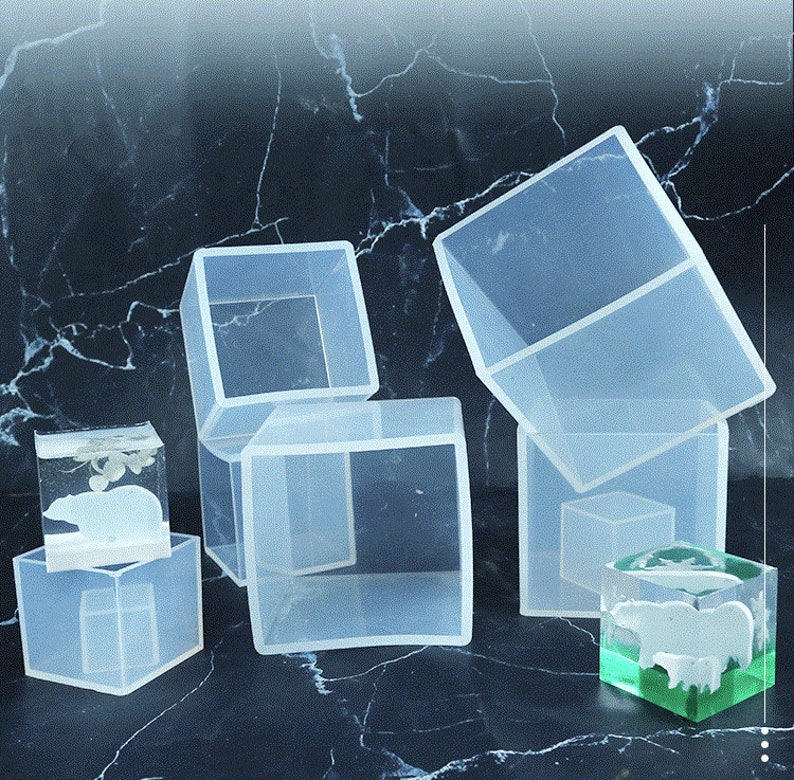 Kinds Transparent Cube Silicone Molds 0.5inch 1" 1.5“ 2 " 2.5” 3" 3.5 ...