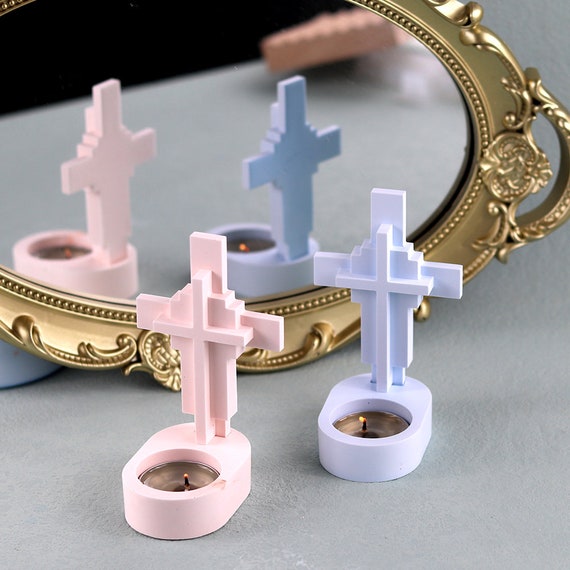 Cross Tombstone Candle Holder Mold Candlestick Holder - Etsy