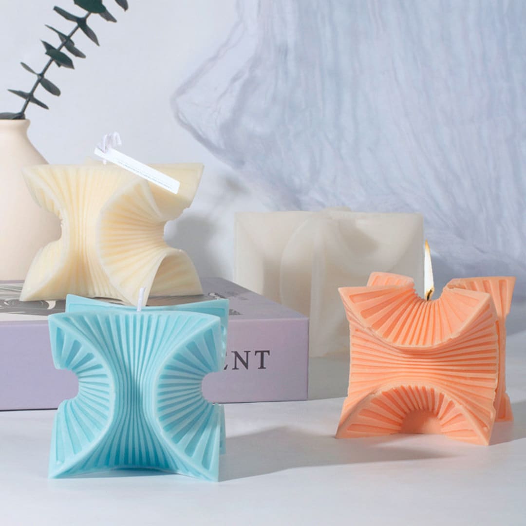 Fan Shape Rubik's Cube Silicone Mold ,scented Candle Molds , Soap ...