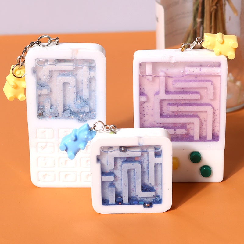 Maze Game Quicksand Keychain Mold ,epoxy Resin Square ,celephone Maze ...
