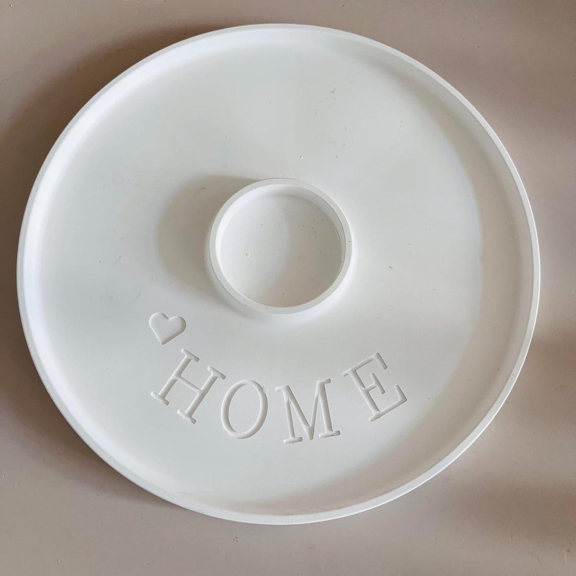 Large Home Storage Tray Silicone Mold Round Decorative Tray Silicone ...