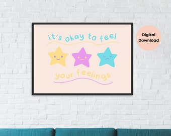 Feel Your Feelings Poster - Etsy