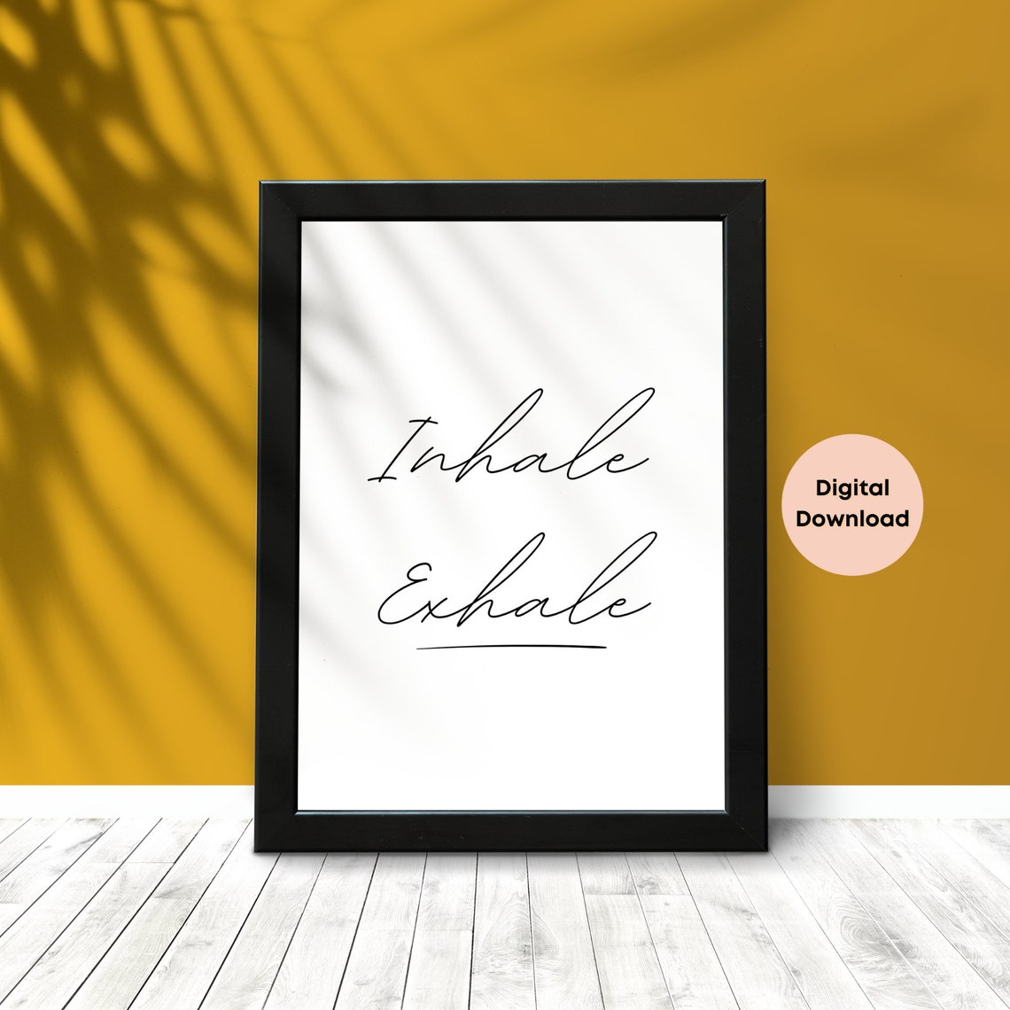 Inhale Exhale Mindfulness Poster // Breathwork Wall Art, School ...