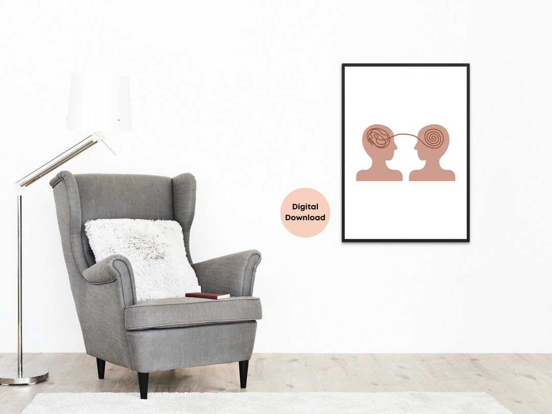 Talking Therapy Unravel Wall Art // Therapy Counselor Office ...