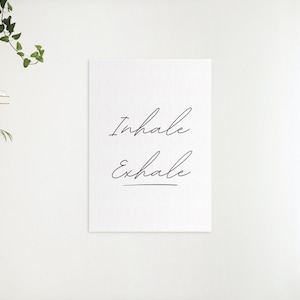Inhale Exhale Mindfulness Poster // Breathwork Wall Art, School ...