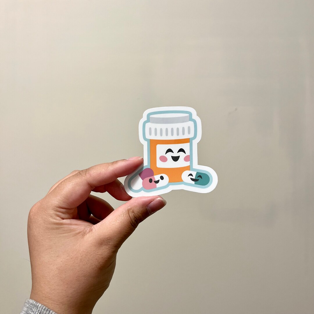 Happy Pills Sticker // Mental Health Awareness Sticker, Take a Chill ...