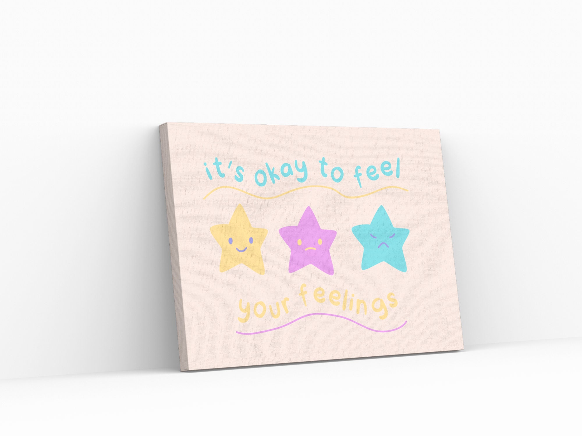 It's Okay to Feel Your Feelings Star Poster Digital Print // Child ...