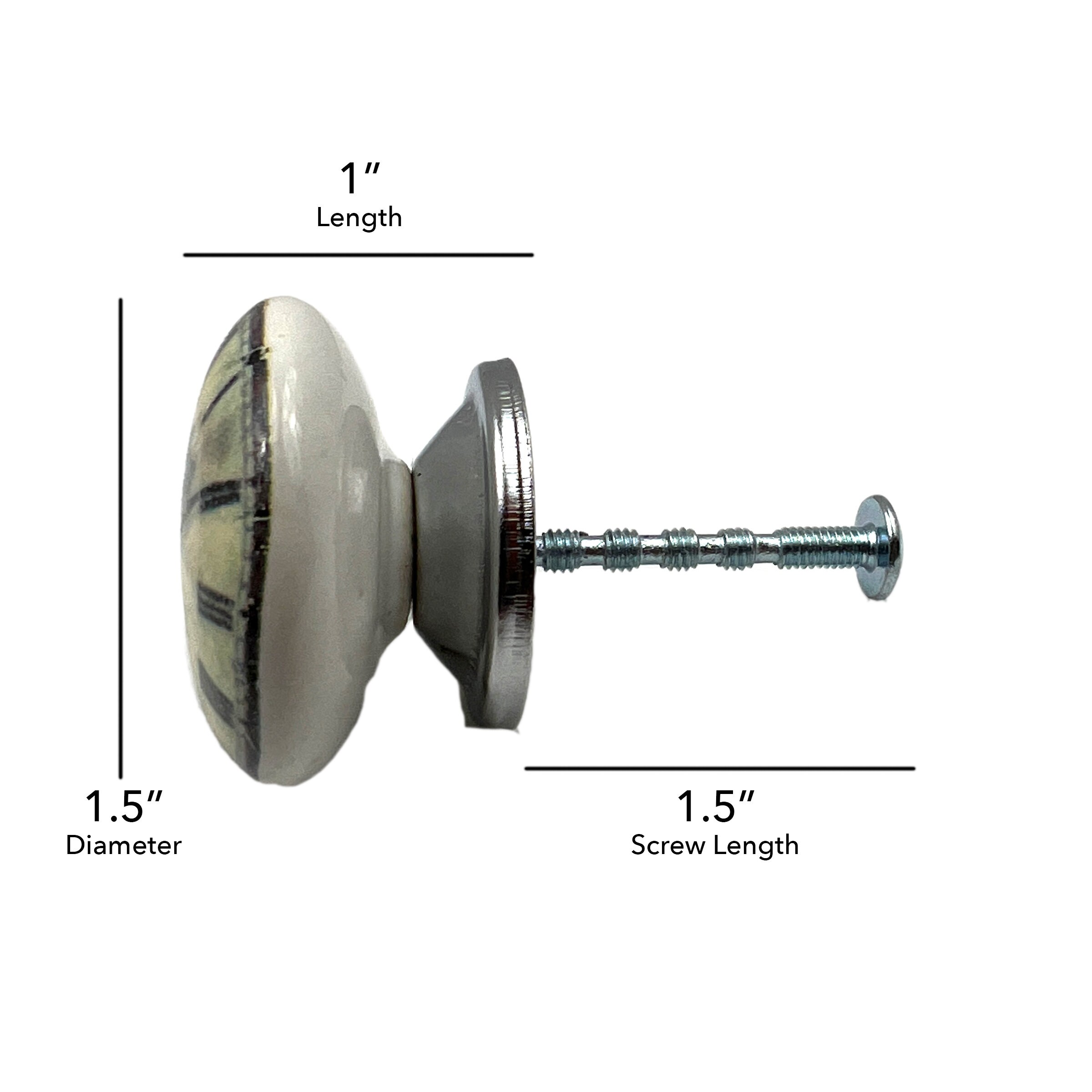 Ceramic Clock Face Cabinet Knobs 6 Pack Knobs for Cabinets and - Etsy