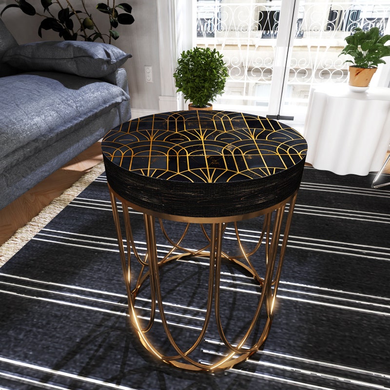 Gold Side Table - Etsy