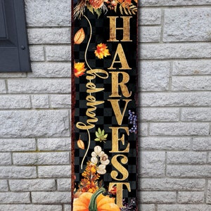 36in Fall Porch Sign Front Porch Fall Welcome Sign With - Etsy
