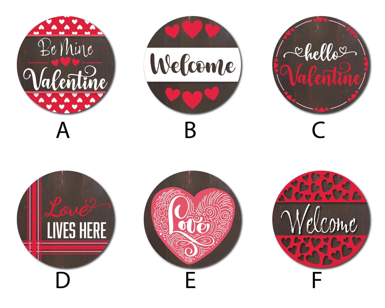 Valentine Welcome Sign Door Hanger Valentines Day Decor - Etsy