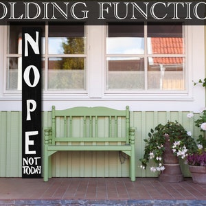 72-inch Wooden "nope, Not Today" Porch Sign for Front Door, Black ...