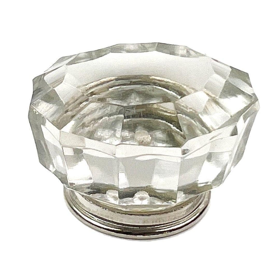 Glass Faceted Cabinet Knobs 6 Pack Knobs for Cabinets and Drawers ...
