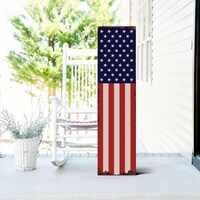Freedom Red White & Blue American Flag. Large Antique Style Porch ...