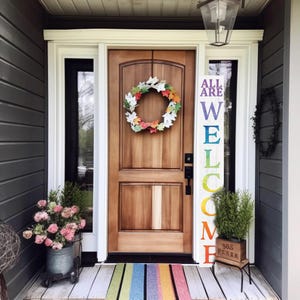 LGBT Welcome Sign for Front Door Porch Welcome Giant Board Decor, 72in ...