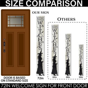 72-inch "welcome Witches" Wooden Halloween Sign - Spellbinding Front ...