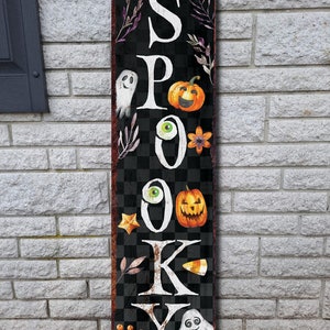 36in Spooky Halloween Porch Sign Front Porch Halloween Welcome Sign ...