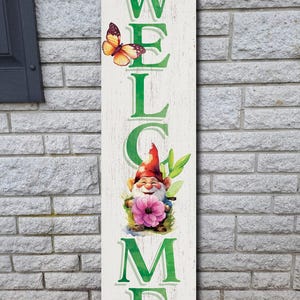 36in Spring Welcome Sign for Front Door - Wooden Porch Sign, Front ...