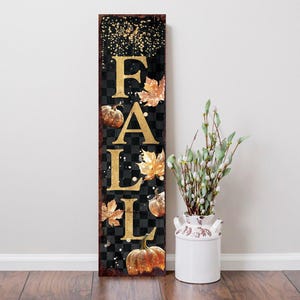 36in Fall Porch Sign Front Porch Fall Welcome Sign With Vintage Autumn ...