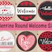 Valentine Welcome Sign, Door Hanger, Valentines Day Decor, Hearts, Love ...