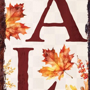 36in Fall Porch Sign Front Porch Fall Welcome Sign With Vintage Autumn ...