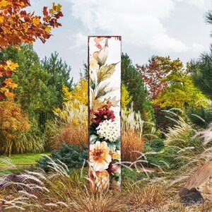 42in Fall Garden Stake | Watercolor Fall Pumpkin Decor - Ideal for ...