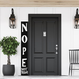 72-inch Wooden "nope, Not Today" Porch Sign for Front Door, Black ...
