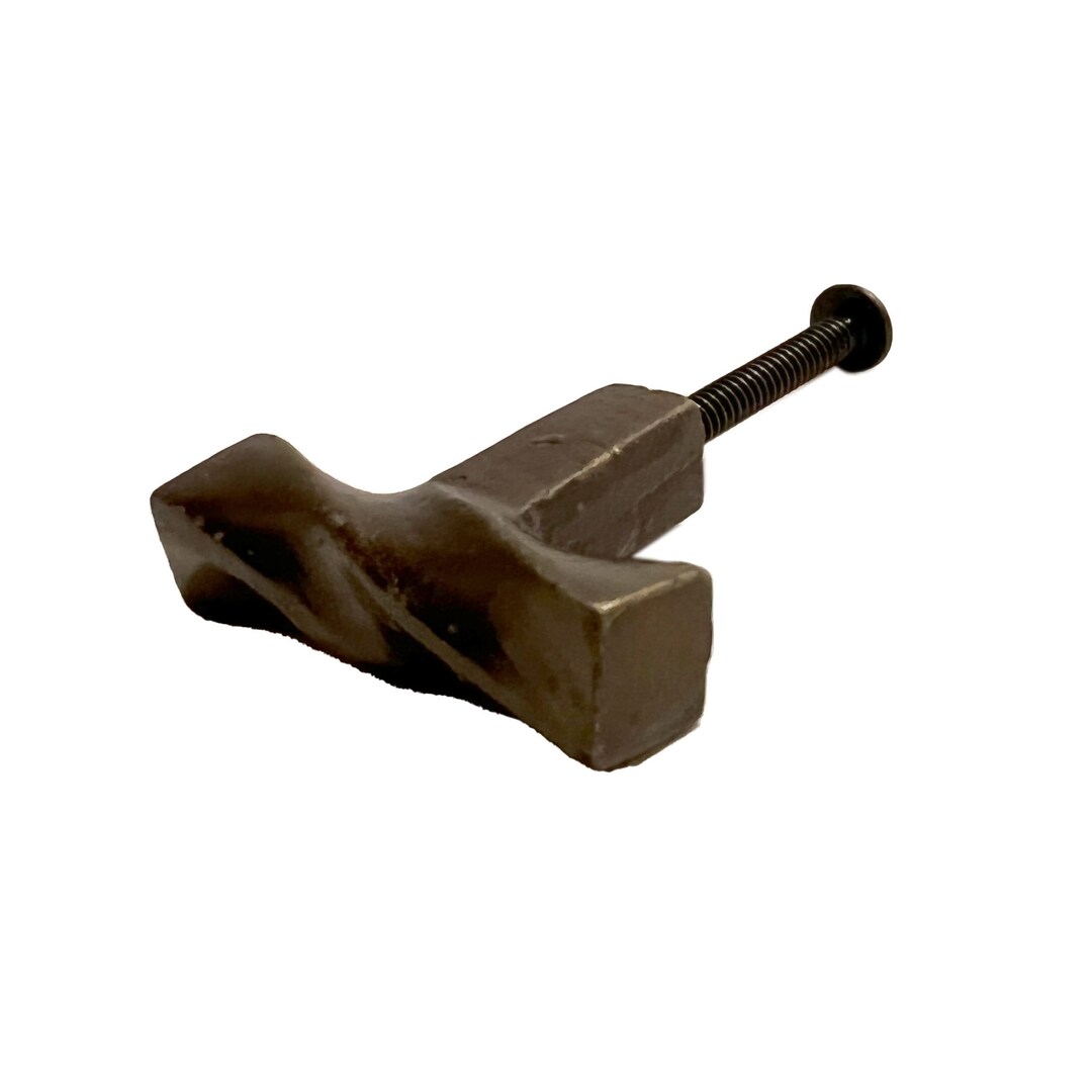 Cast Iron Twist Cabinet Knobs 6 Pack Knobs for Cabinets and Drawers ...