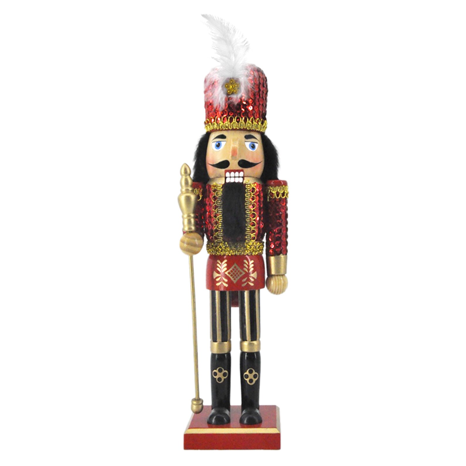 14IN Red Gold Sequin Soldier Nutcracker Festive Nutcracker - Etsy