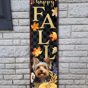36in Hello Fall Custom Pet Porch Sign - Front Porch Fall Welcome Sign ...