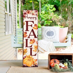 36in Fall Porch Sign Front Porch Fall Welcome Sign With Vintage Autumn ...