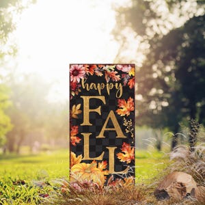 30in Happy Fall Garden Stake | Fall Wooden Decor | Fall Sign | Fall ...