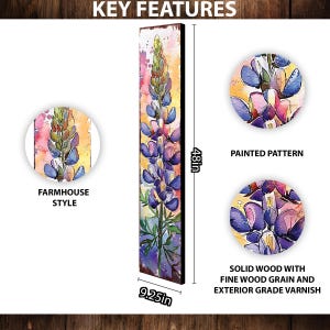 48in Spring Porch Sign | Lupine Watercolor Floral Porch Decor | Ideal ...