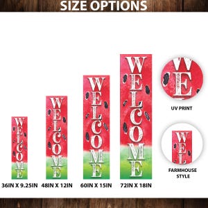 Sweet Summer Watermelon Welcome Porch Sign | Outdoor Front Door Decor ...
