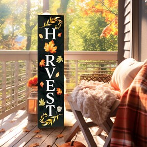 36in harvest Fall Porch Sign Front Door Decor - Etsy