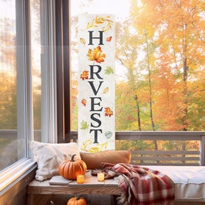 36in "harvest" Fall Porch Sign - Front Door Decor for Autumn ...