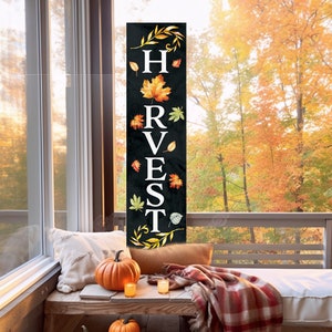 36in harvest Fall Porch Sign Front Door Decor - Etsy