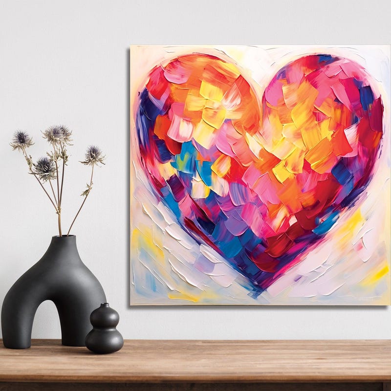 Canvas Heart - Etsy