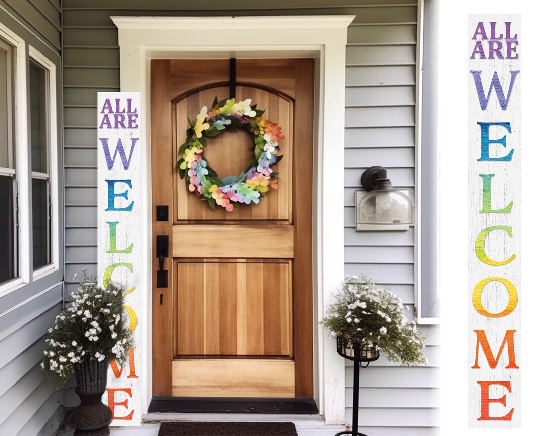 LGBT Welcome Sign for Front Door Porch Welcome Giant Board Decor, 72in ...