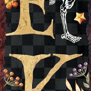 36in eek Halloween Porch Sign Front Porch Halloween Welcome Sign ...