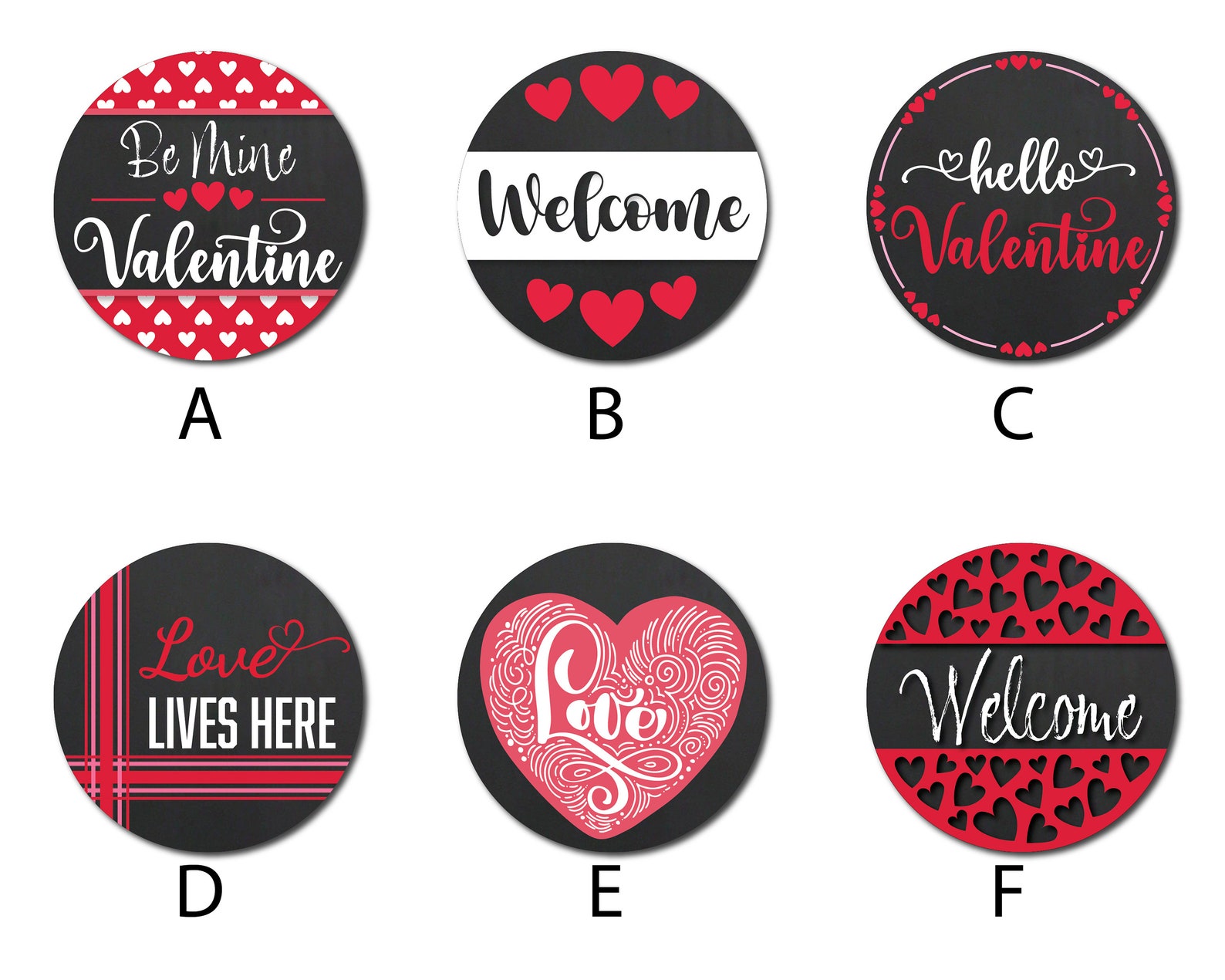 Valentine Welcome Sign Door Hanger Valentines Day Decor - Etsy