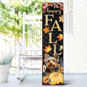 36in Hello Fall Custom Pet Porch Sign - Front Porch Fall Welcome Sign ...