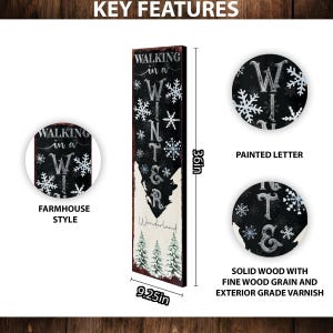 36in "walking in a Winter Wonderland" Christmas Porch Sign - Front ...